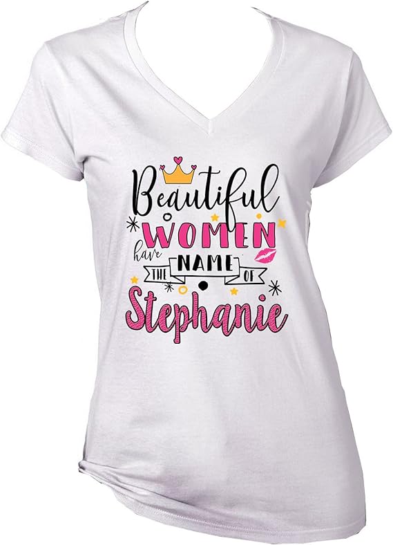 teesquare1st Women's Stephanie 2 White T-Shirt : Amazon.co.uk: Clothing