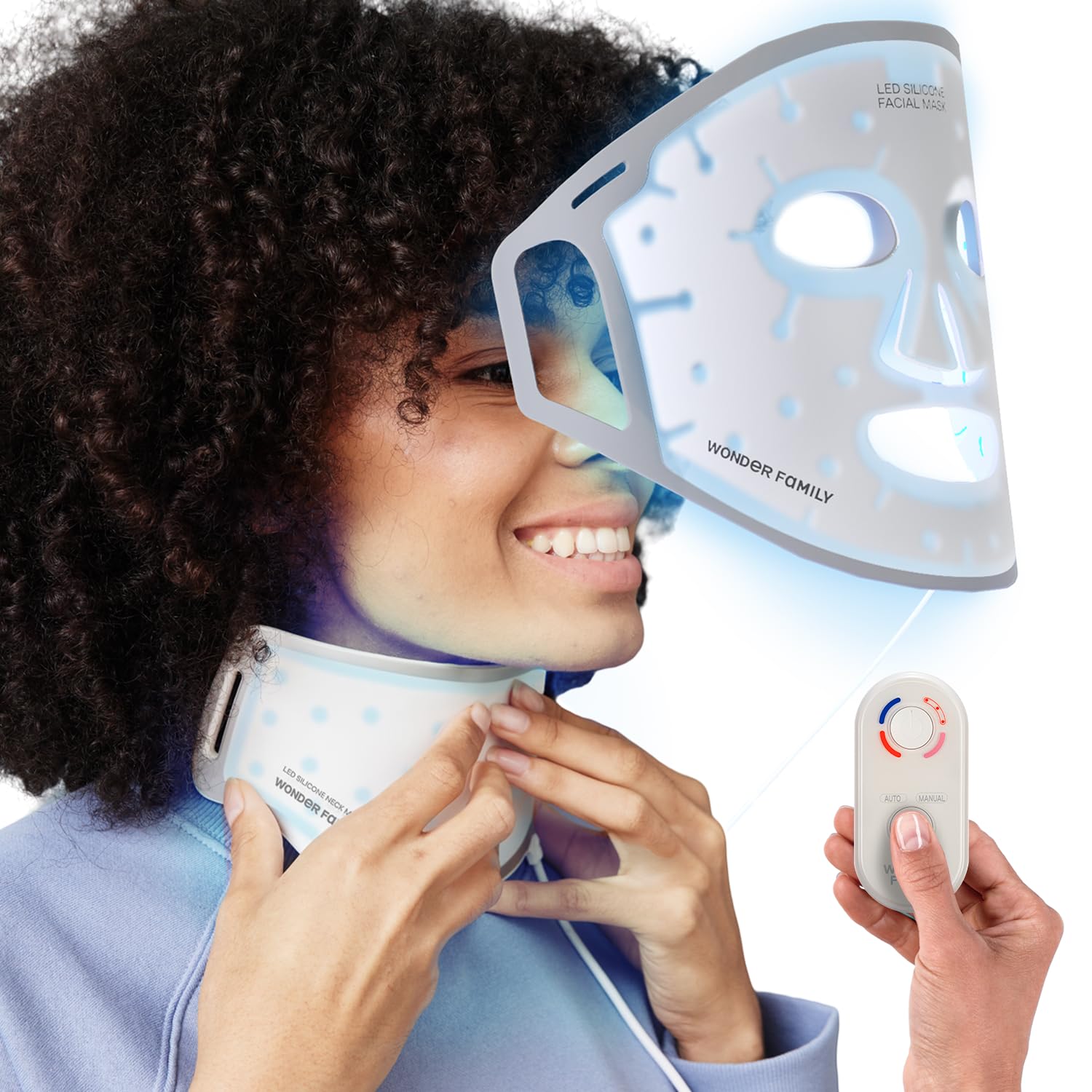 LED Face Mask Light Therapy - Red Light Therapy for Face & Blue Light ...