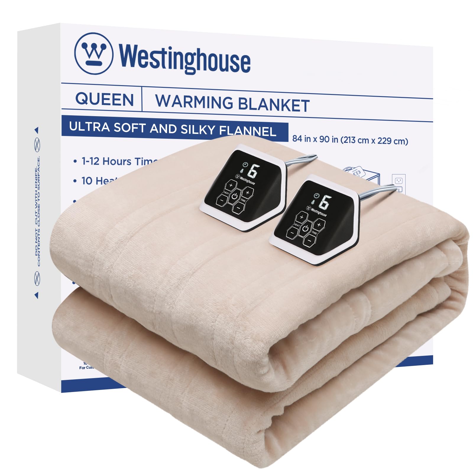 Westinghouse Heated Blanket Queen Size, Electric Heating Blanket with ...