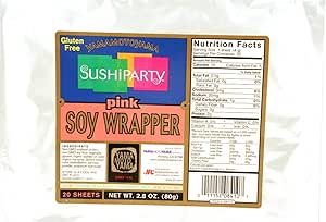 Amazon.com: Sushi Party Soy Wrapper (Pink / 20-ct) - 2.8oz [Pack of 3 ...