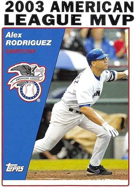Amazon.com: 2004 Topps #716 Alex Rodriguez MVP NM-MT Rangers ...