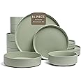 Amazon.com | over&back 16-Piece Stackable Dinnerware Dish Set ...