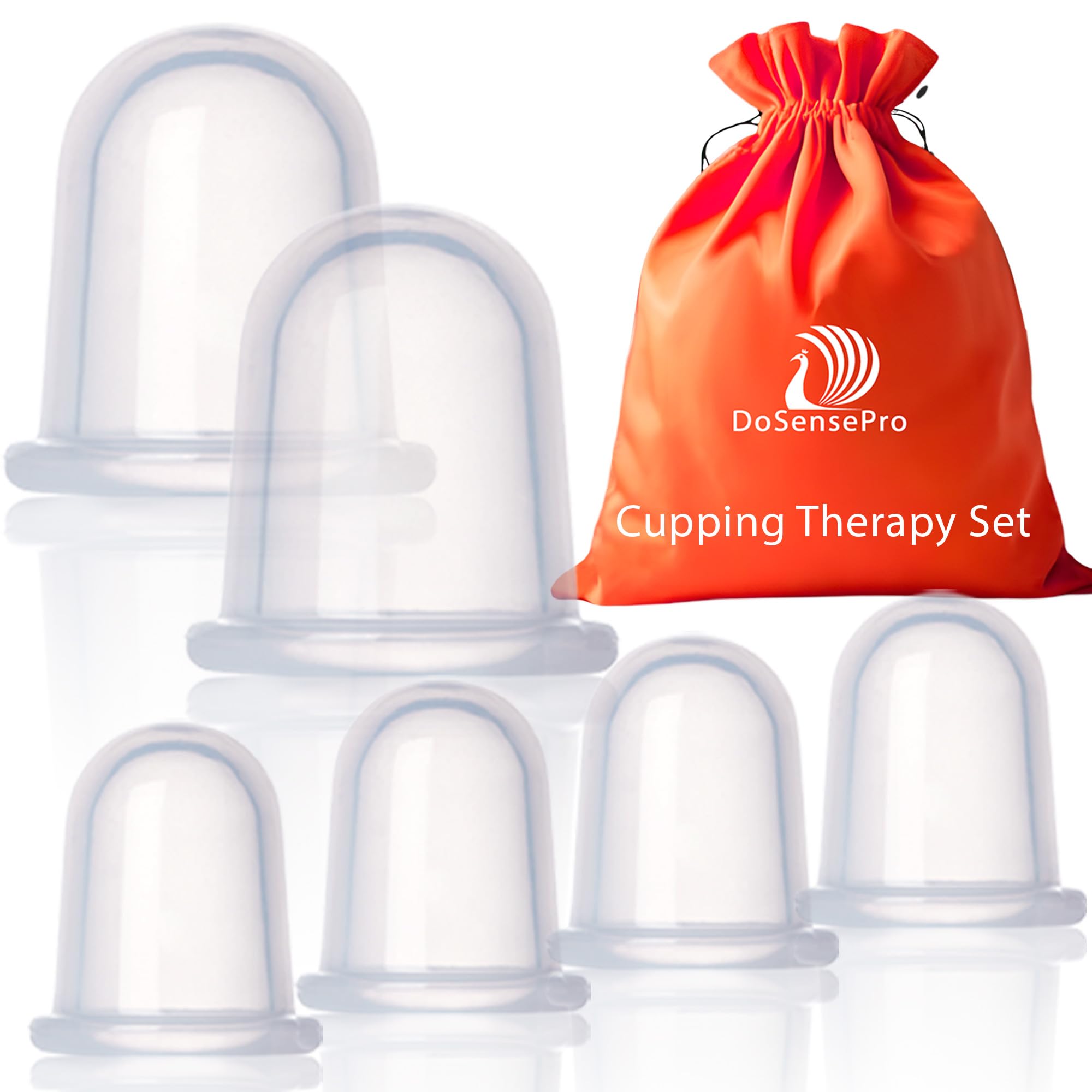 Silicone Cupping Therapy Set - by DoSensePro - Silicone Cupping Set ...