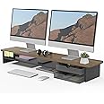 Amazon.com: Fenge Monitor Stand, Dual Monitor Riser, 42.5inch Large ...