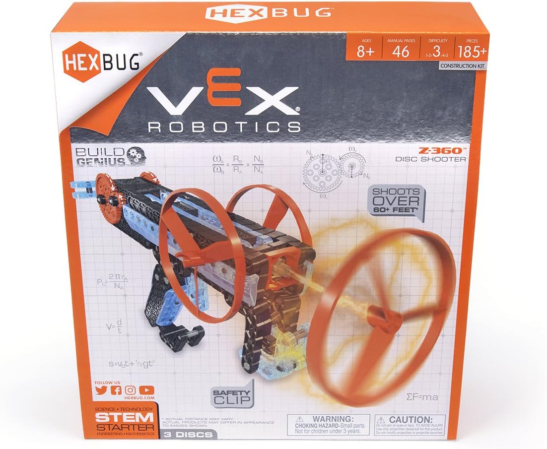 HEXBUG VEX Robotics Z-360 – Ripcord Disc Launcher – DIY Top Launcher ...