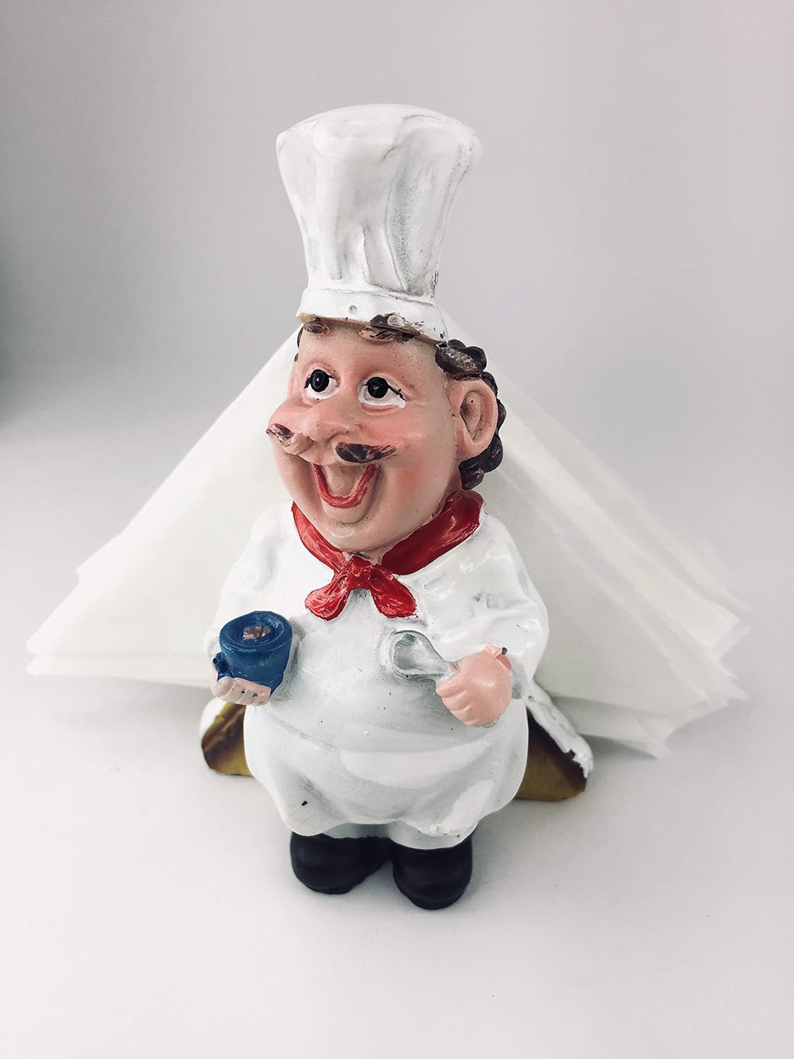 Buy Go Hooked Resin Chef Napkin Holder Figurine Tabletop Chef Napkin ...