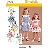 Amazon.com: Simplicity 8252 1950's Vintage Redingote and Party Dress ...
