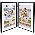 Amazon.com - Golden State Art, Black 8x10 Hinged Double Frame ...