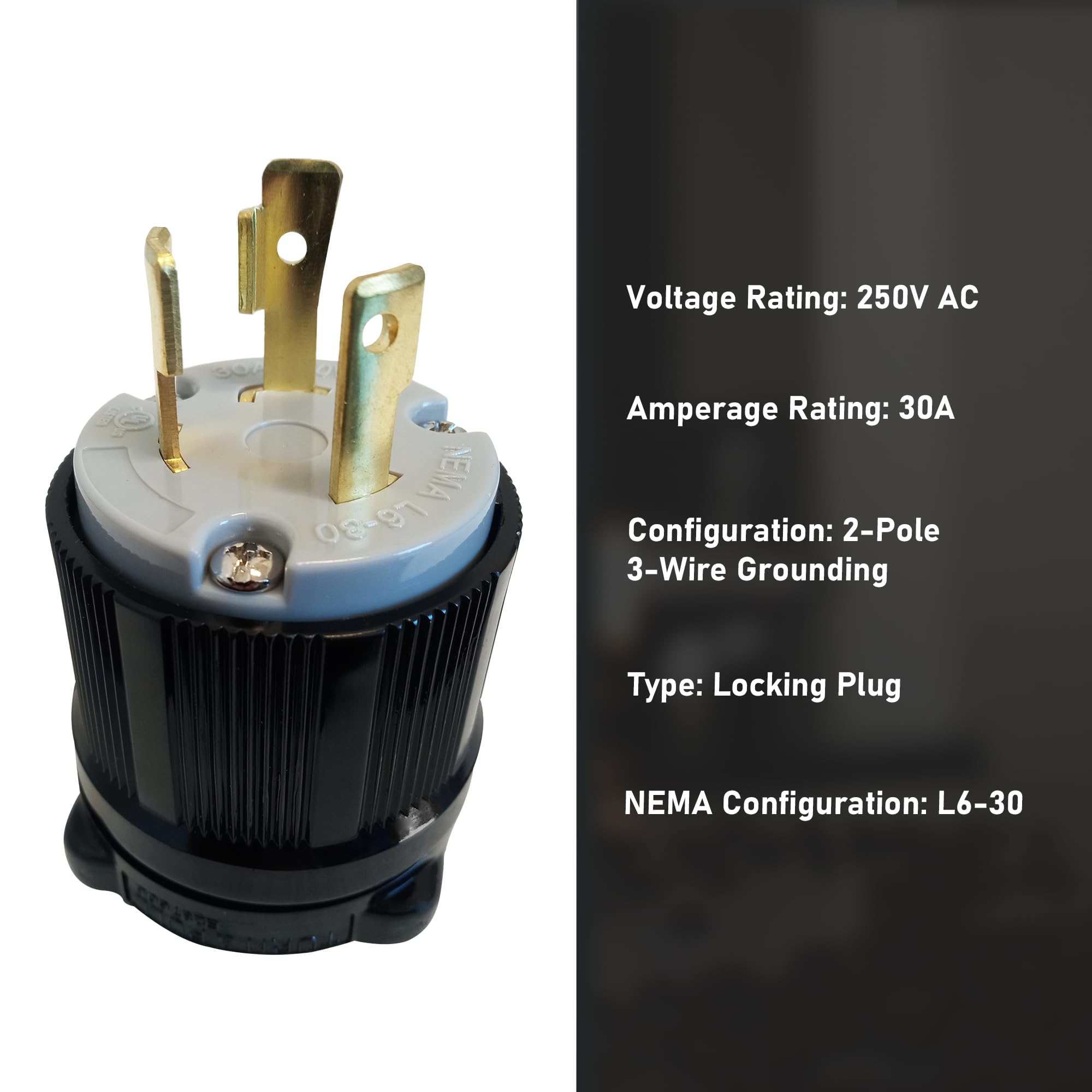 OCS Parts NEMA L6-30 Locking Plug And Flanged Outlet Set | 250V - 30A ...