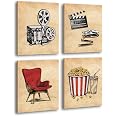 Amazon.com: Vintage Movie Theater Wall Art, Classic Film Reel Cinema ...