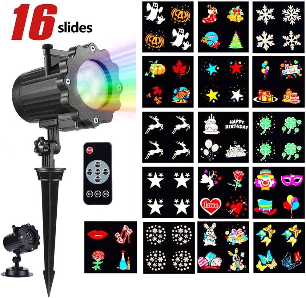 GQQG Christmas Projector Lights Outdoor Indoor Waterproof IP65 Holiday ...