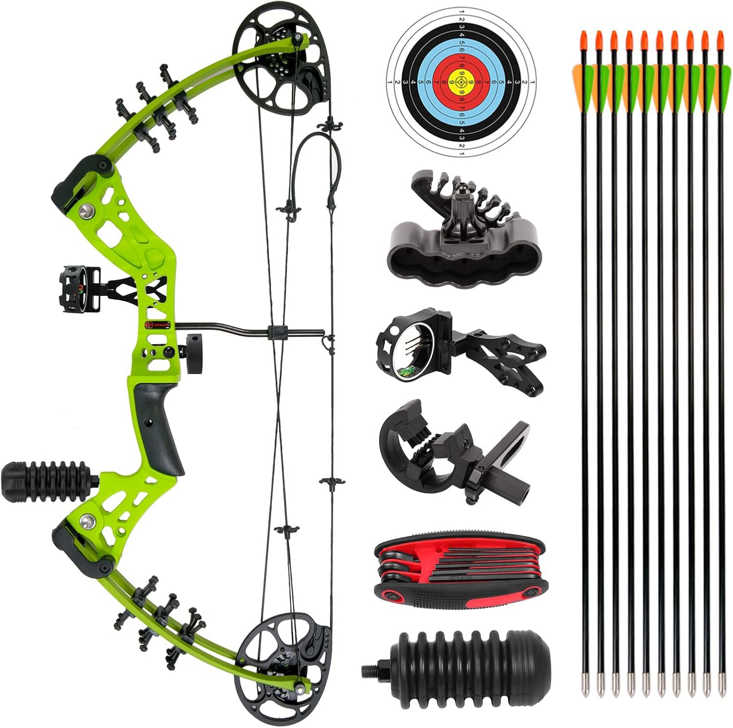 AKCHOER Compound Bow and Arrow Kit Youth Bow and Arrow Set, 15-45 Lbs ...