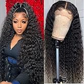 Amazon.com : Deep Wave Lace Front Wigs Human Hair Wigs for Women ...