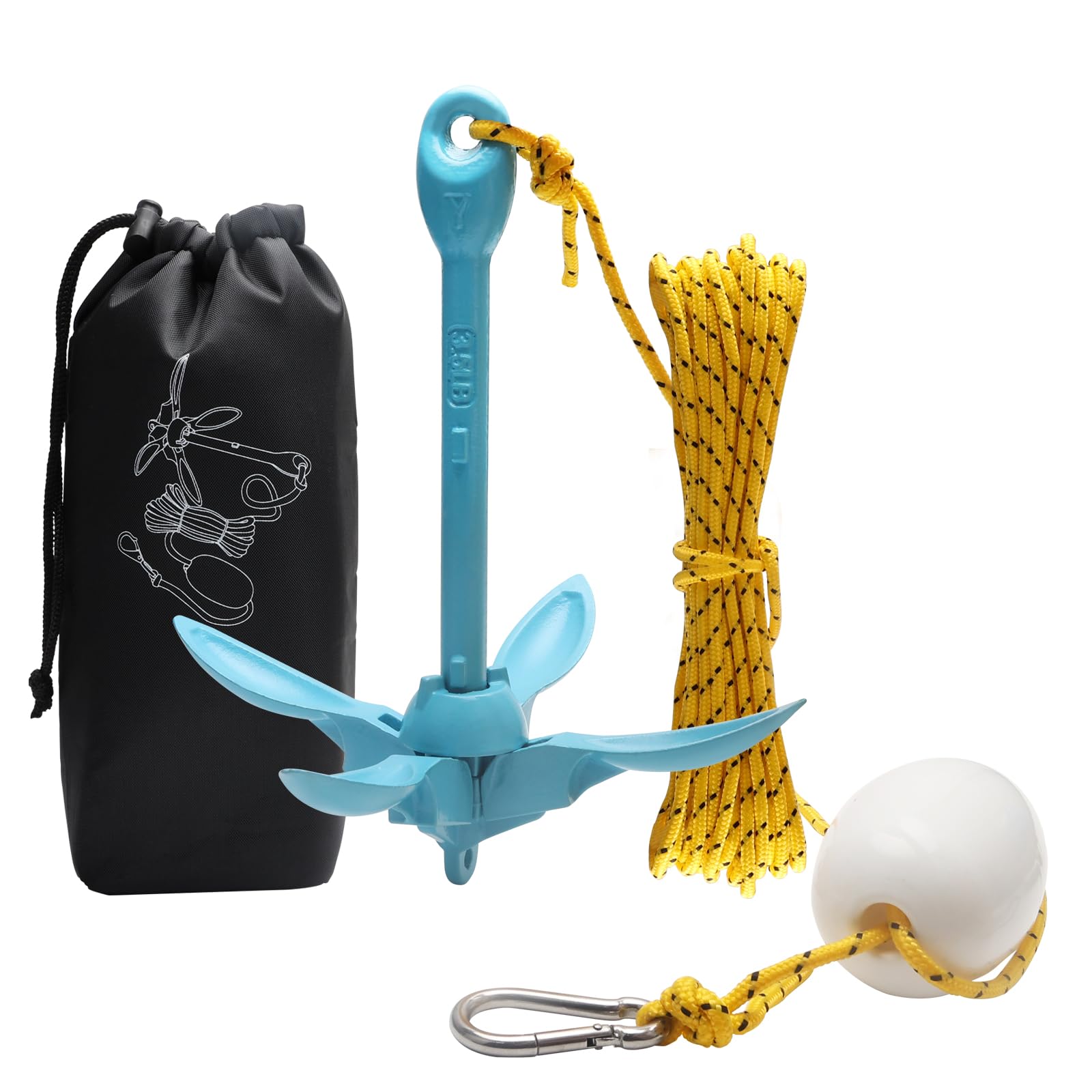 BocBoz Kayak Anchor Boat Anchor for Kayaks, Canoes, SUP Paddle Boards ...