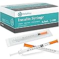 Amazon.com: DolpBay Insulin Syringe with Needle, 0.5cc 31G 5/16" (8mm) - Pack of 100 : Health ...