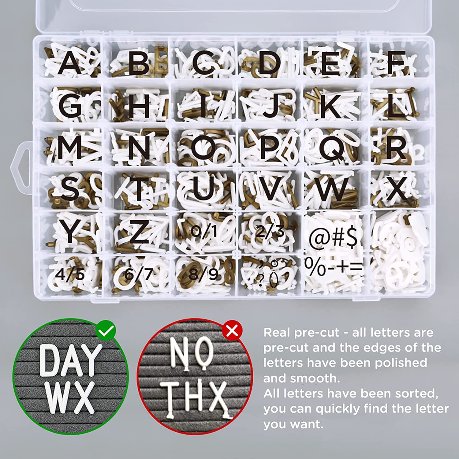 Mua Changeable Felt Letter Board with Letters, Pre Cut & Sorted 725 ...