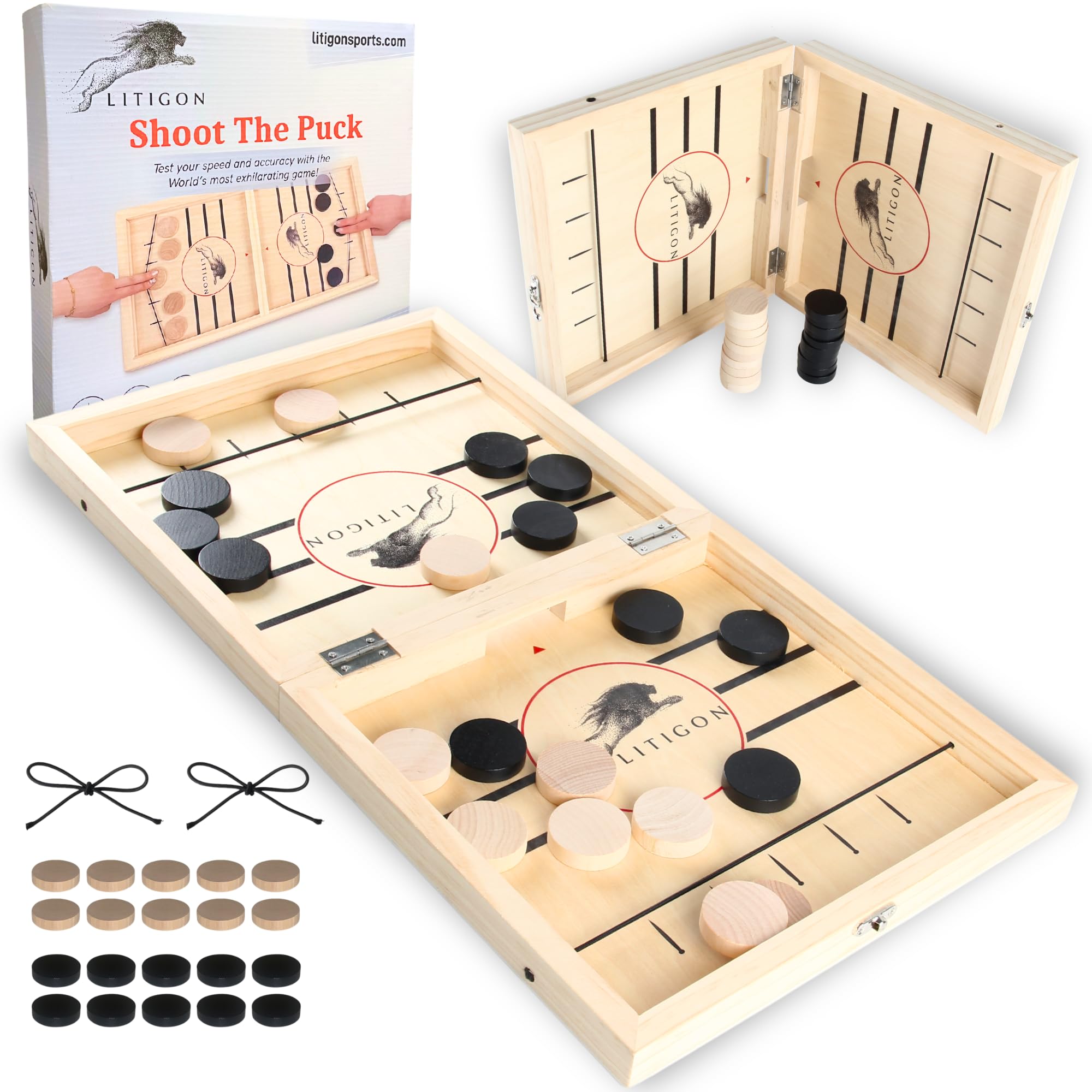 Mua Shoot The Puck - Fast Sling Puck Game Large Size - Wooden Hockey ...