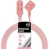 Amazon.com: Cordinate Designer 3-Outlet Extension Cord, 8 Ft Braided ...