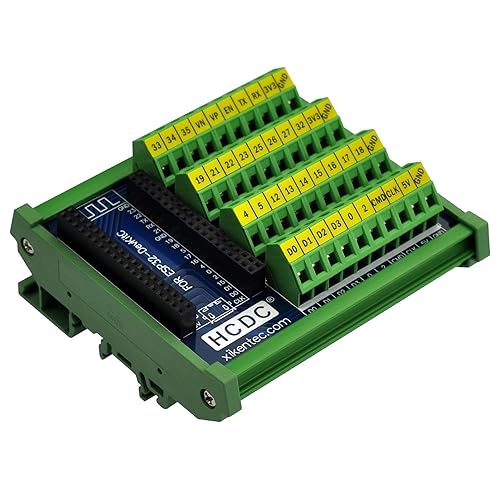 DIN Rail Mount Screw Terminal Block Breakout Module Board for ESP32 ...