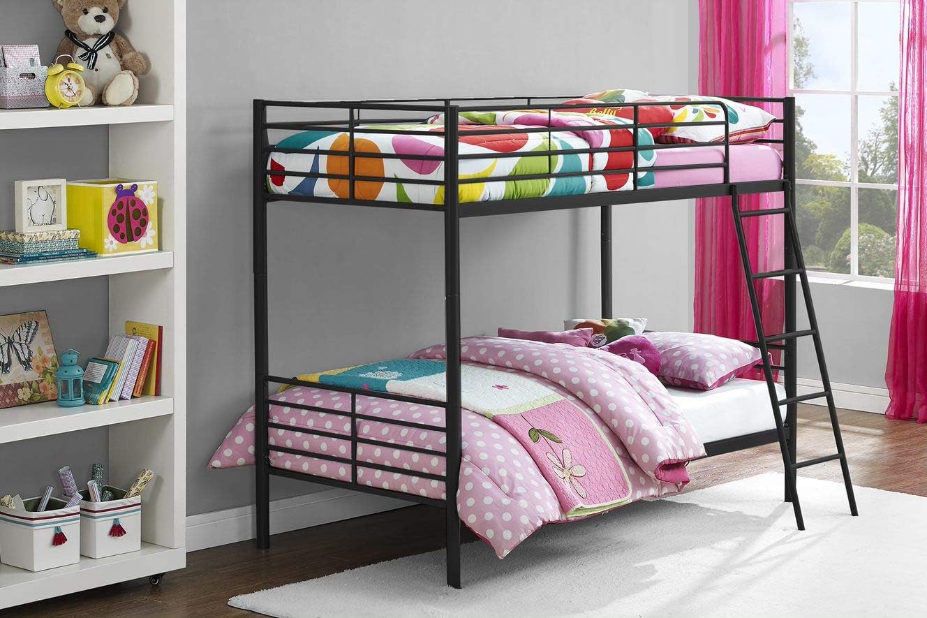 DHP Convertible Bunk Bed Silver/ Grey Single Over Single – BigaMart