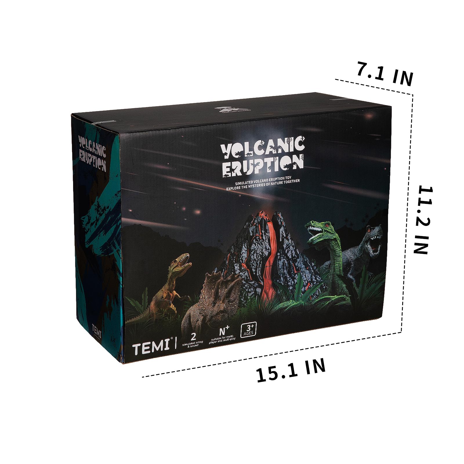 Interactive Erupting Volcano Toy Large Volcano Toy Set With 9 Realistic ...