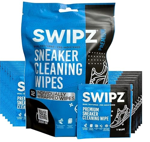 SWIPZ Premium Sneaker Cleaning Wipes (12 Pack) Dual Textured ...