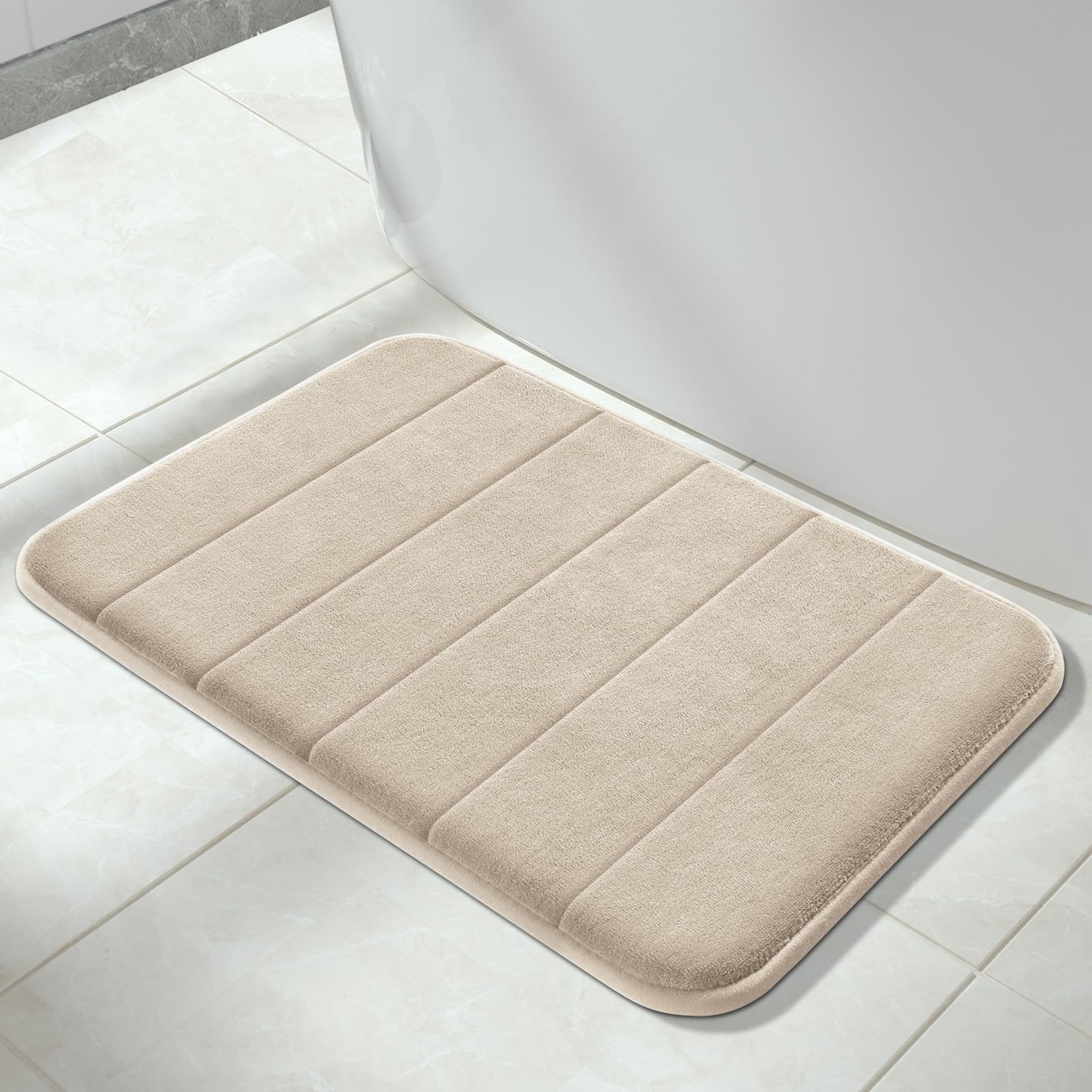 Yimobra Memory Foam Bath Mat Rug, 24 x 17 Inches, Comfortable, Soft ...