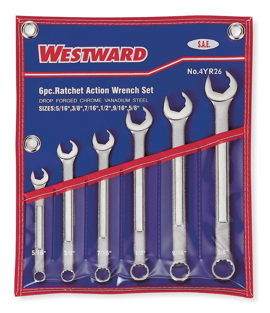 Westward 4YR28 Metric Combo Wrench Set, 6 Pc: Combination Wrenches ...