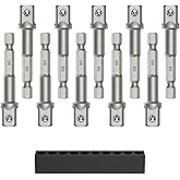 Tools Impact Socket Adapter Set for Drill: 1/4" 3/8" 1/2" Impact Driver ...