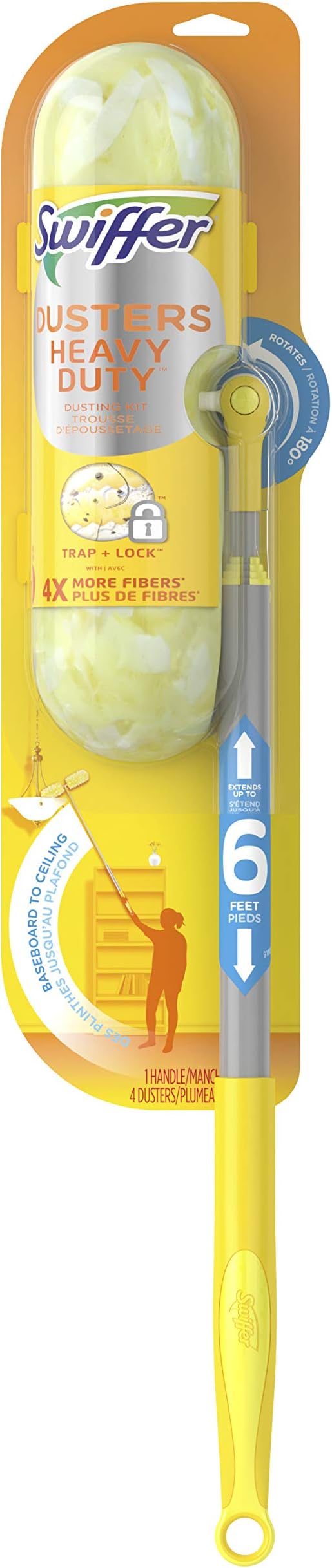 Swiffer Swiffer Dusters Heavy Duty Super Extender Handle Starter Kit (1 ...