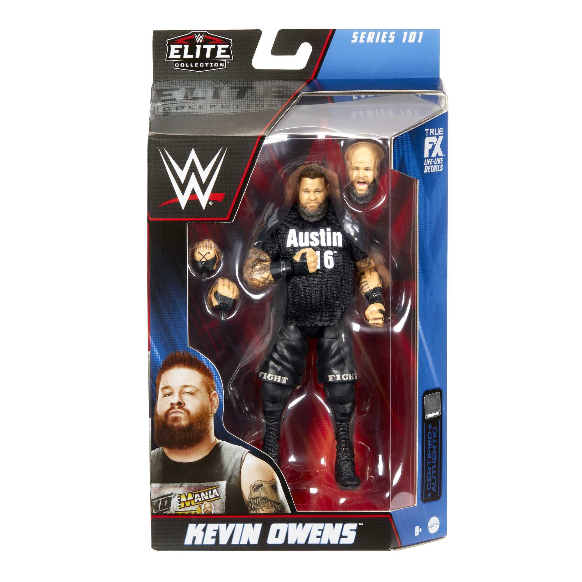 Mattel WWE Kevin Owens Elite Collection Action Figure, Deluxe Articulation & Life-like Detail ...