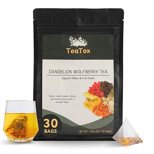 TEATOX Dandelion Wolfberry Tea, 30 Teabags(180g), Kidneys & Liver ...