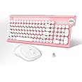 Amazon.com: Pink Wireless Keyboard and Mouse Combo, MageGee 2.4G USB ...