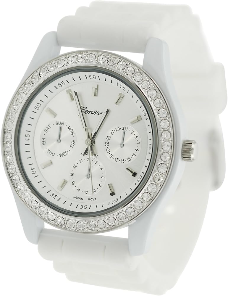 Venta > reloj geneva blanco > en stock