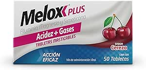 Melox Tabletas Masticables Plus, Cereza, 50 Piezas: Amazon.com.mx ...