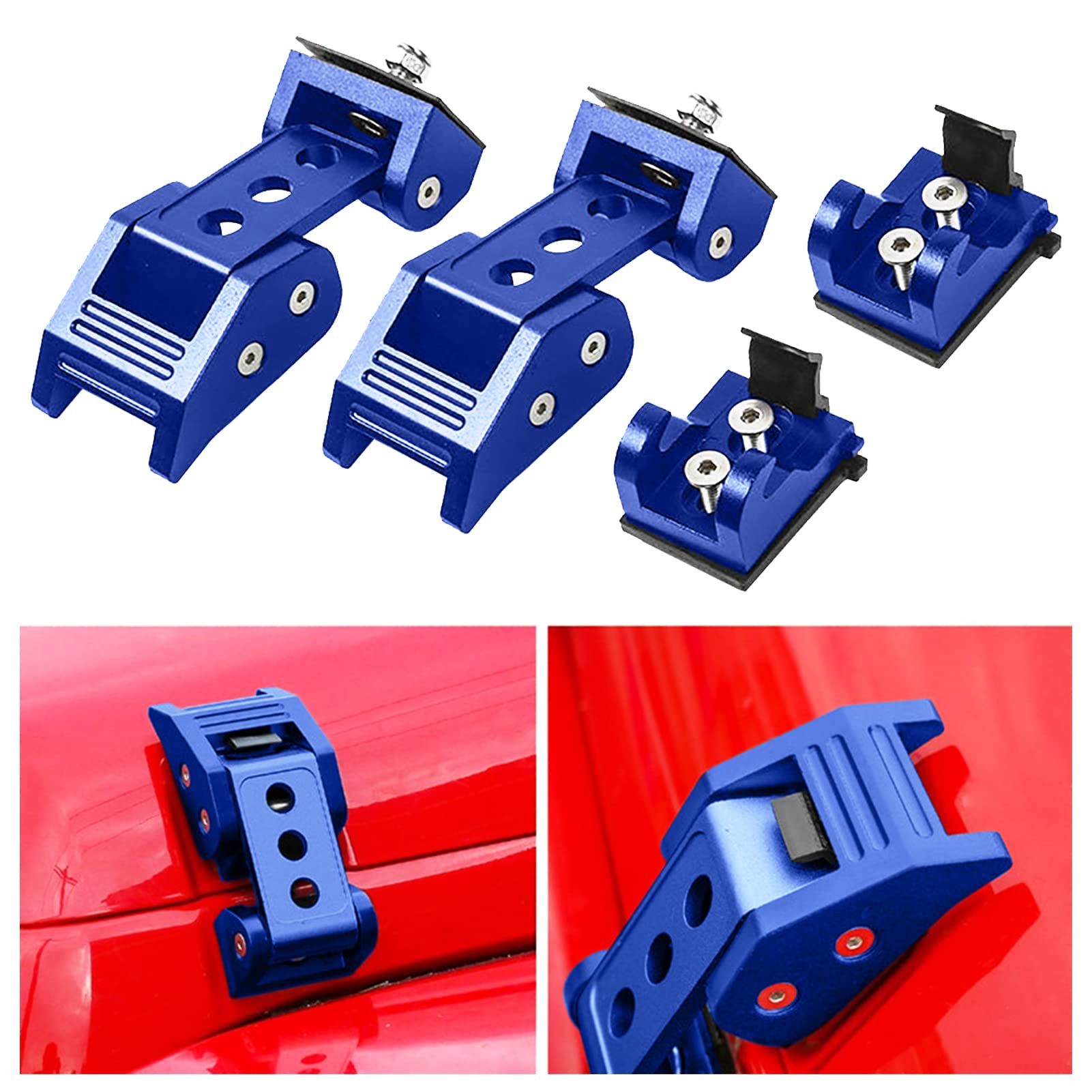 STANVEE Aluminum Hood Latches, Hood Catch Kit Compatible with Jeep ...