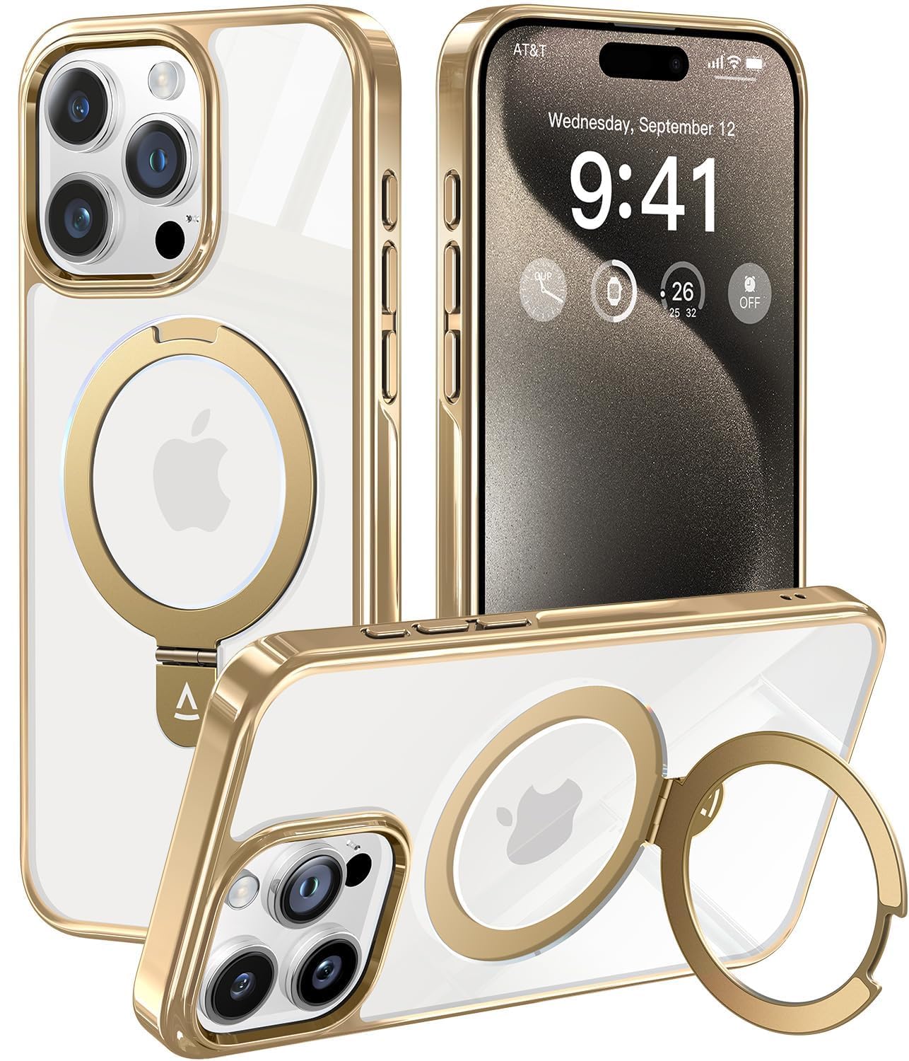 Alphex Titanium Stand for Magsafe iPhone 15 Pro Case, Polished Titanium ...