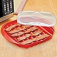 Amazon.com: Microwave Bacon Tray with Splatter Lid - Microwavable Bacon ...
