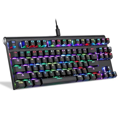 BAKTH Mechanical Keyboard with Blue Switches, 16.8 Million RGB Cool LED ...