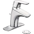 Moen 6810 Method One-Handle Low Arc Bathroom Faucet, 1 count, Chrome ...