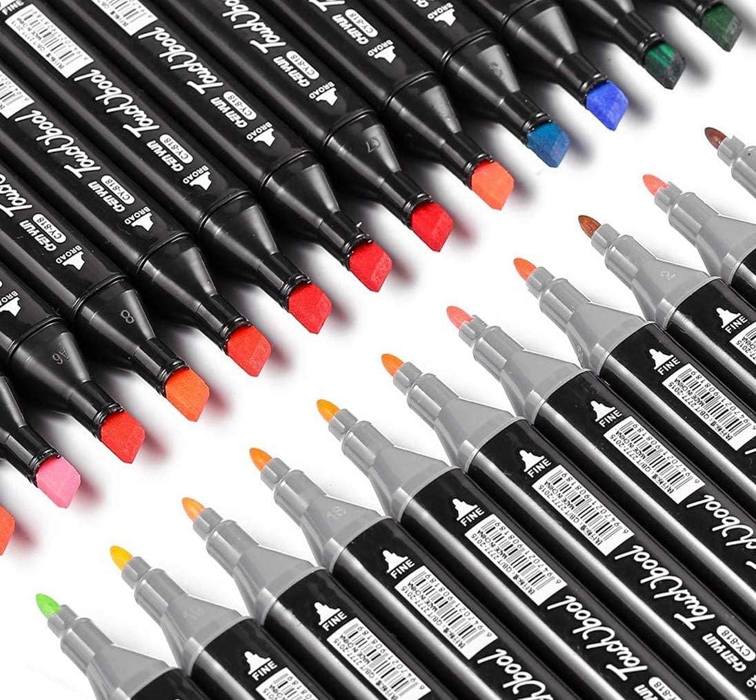 Graphic Marker Pen, Funnasting Permanent Marker Pens 40 Colors Alcohol ...