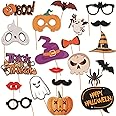 Amazon.com: KALOR Happy Halloween Photo Booth Props, 21 Pcs Witch Hat ...