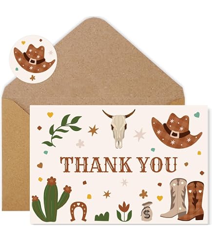 Thank You Cards Western Theme