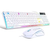 Amazon.com: Gaming Keyboard and Mouse Combo, K1 RGB LED Backlit ...