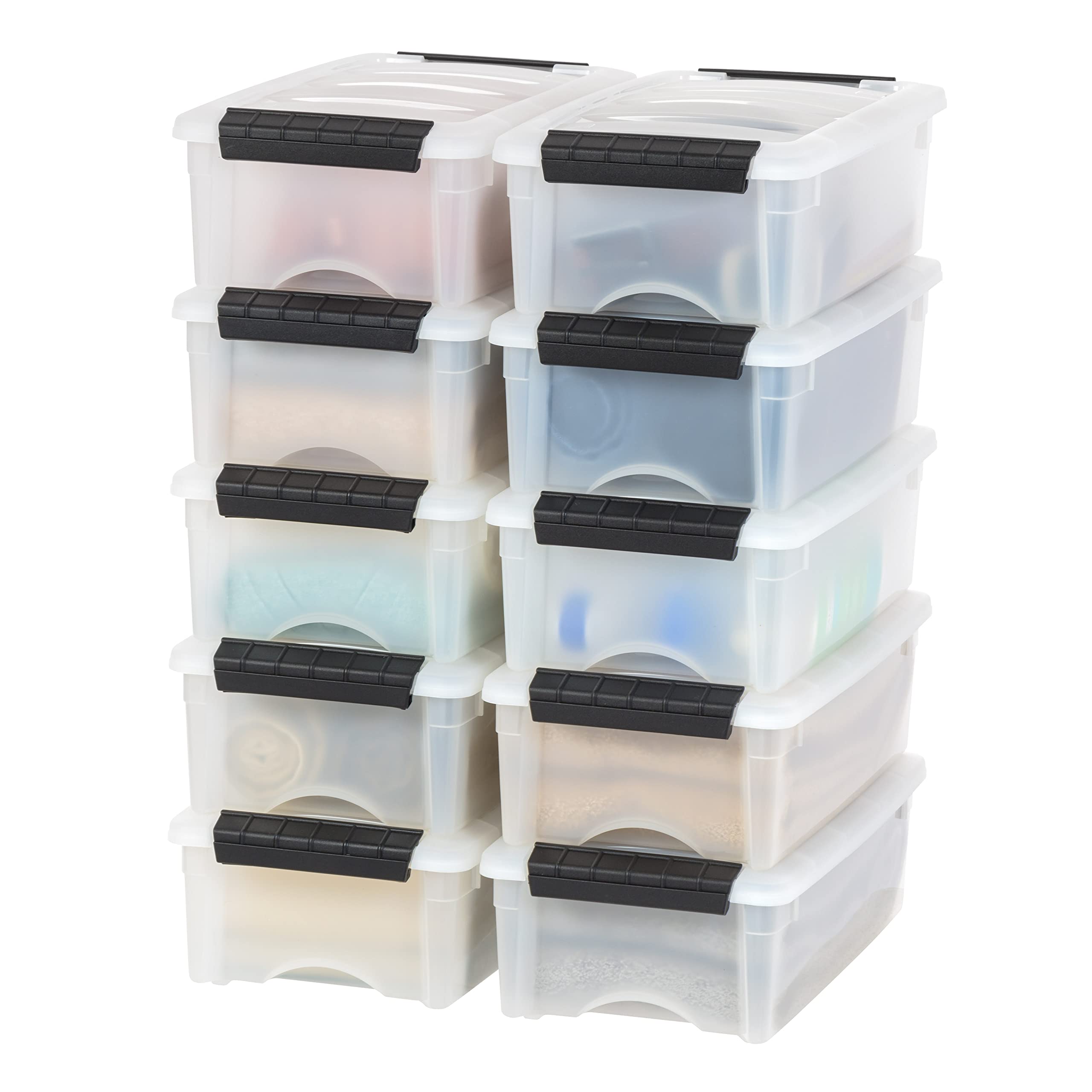 Mua IRIS USA 6 Quart Stackable Plastic Storage Bins with Lids, 10 Pack ...