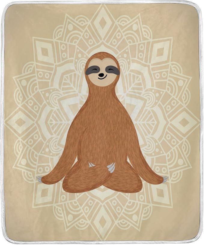 Use7 Home Decor Mandala Cartoon Faultier Decke Weiche warme Decke für ...