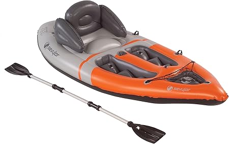Amazon.com : Sevylor Inflatable Sit-On-Top Kayak, 1-Person : Sports ...
