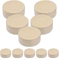 Amazon.com: ULTNICE 10pcs Unfinished Pine Wood Round Wooden Blocks DIY ...