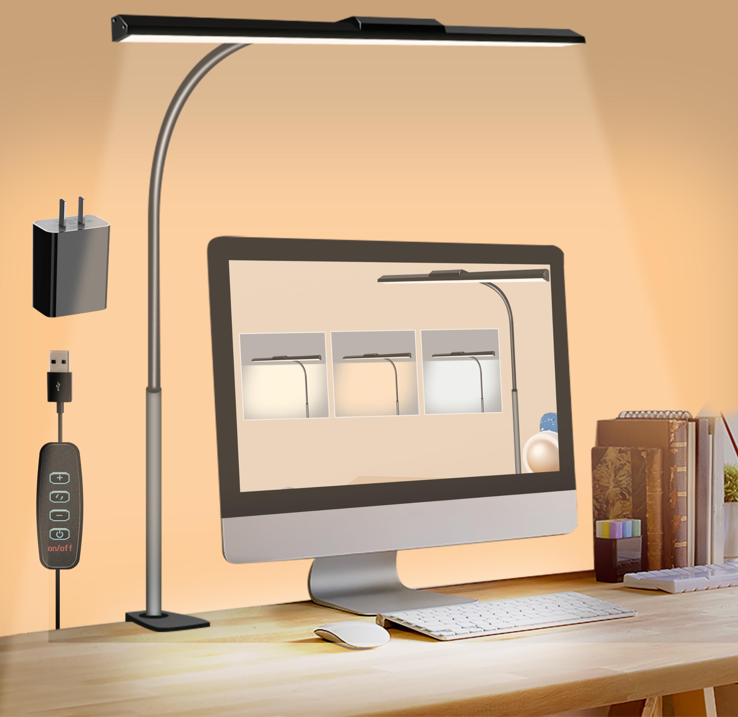 Mua Desk Lamp for Home Office Eye-Caring Architect Desk Lamp with Clamp ...
