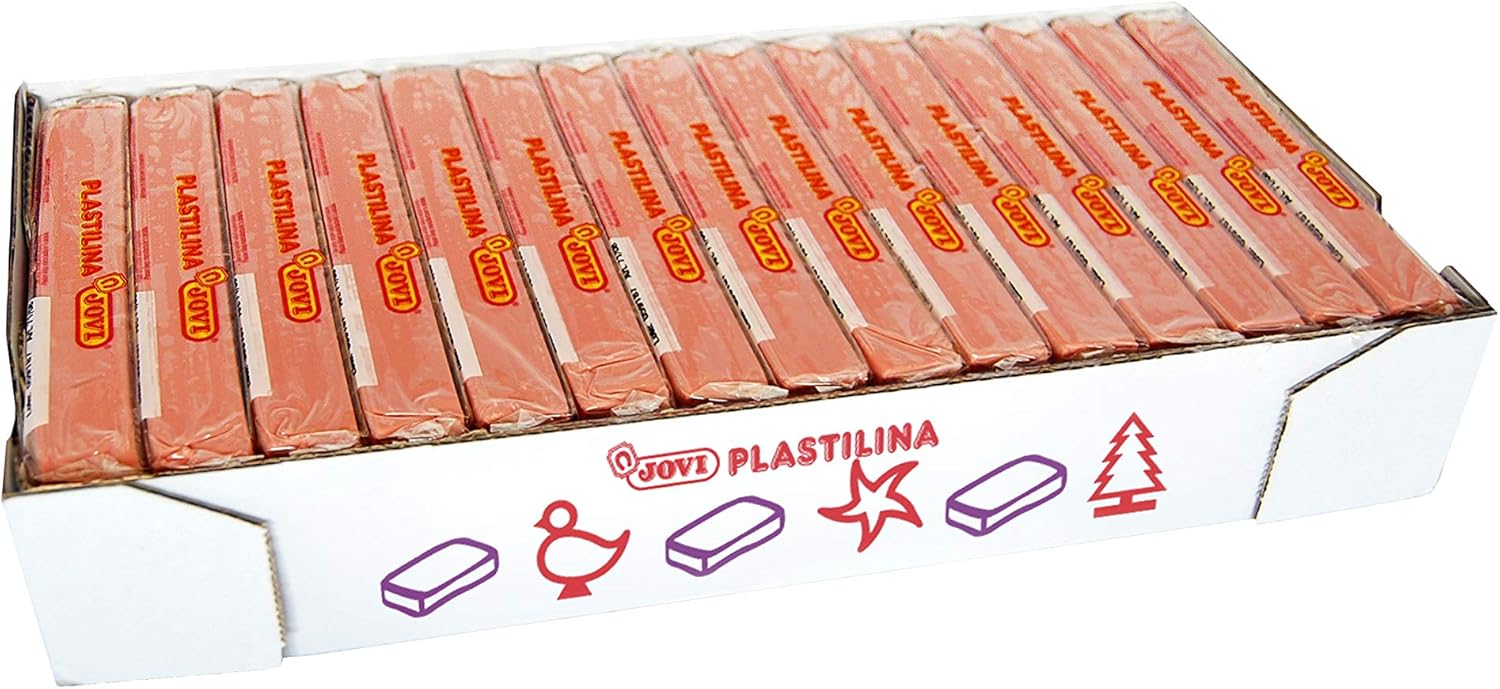 Jovi Box of Plasticine, 15 Tablets 150 g, Flesh Colour (7108) – BigaMart